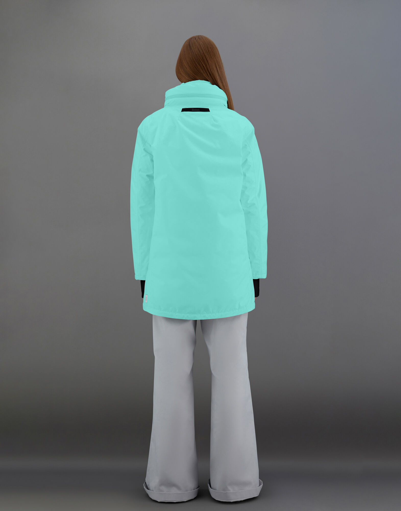 LAMINAR A-SHAPE JACKET IN 2 LAYERS GORE-TEX in Pastel Green LAMINAR A-SHAPE JACKET IN 2 LAYERS GORE-TEX in Pastel Green