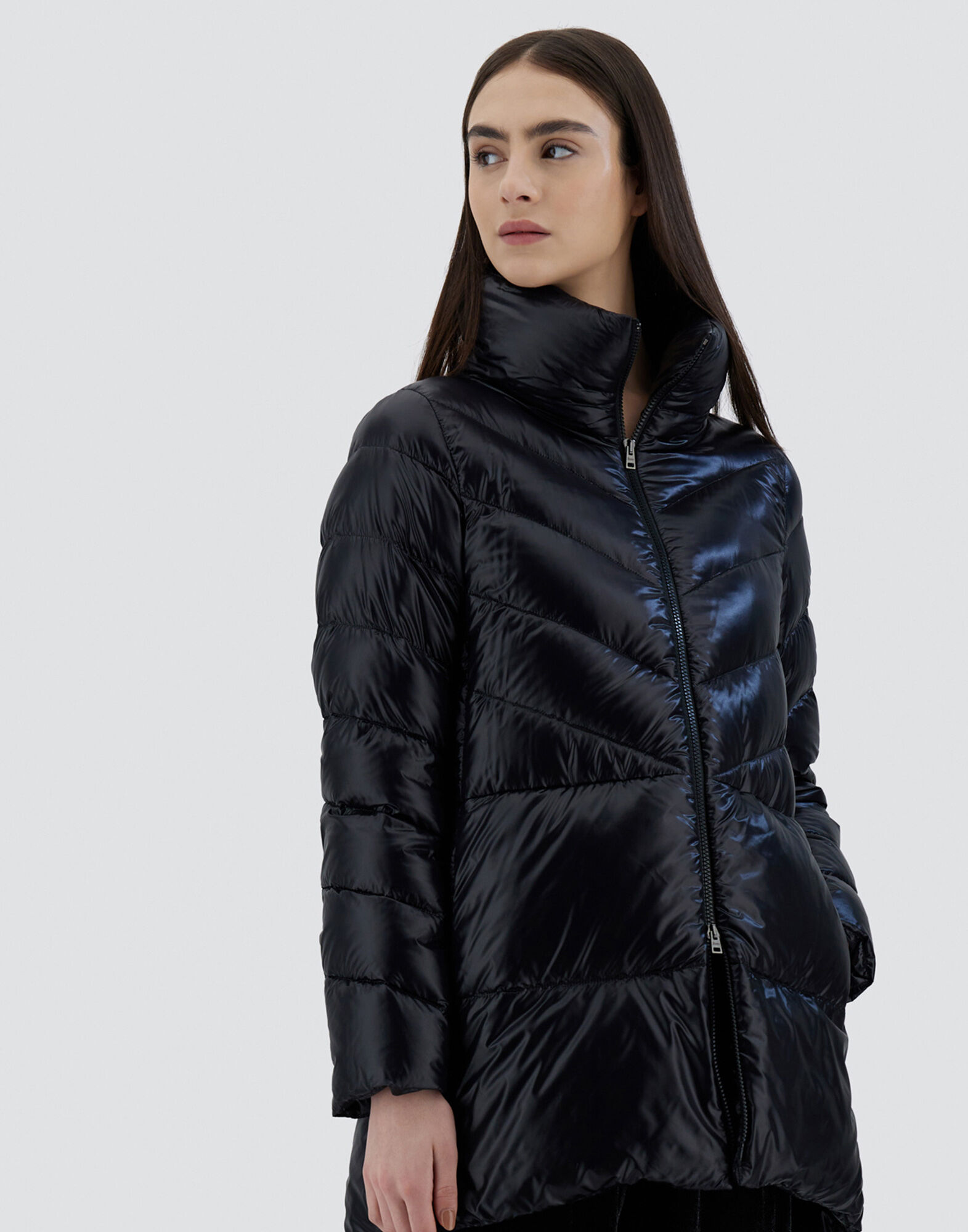 A-SHAPE JACKET IN NYLON ULTRALIGHT in Black for Women | Herno® A-SHAPE JACKET IN NYLON ULTRALIGHT in Black for Women | Herno®